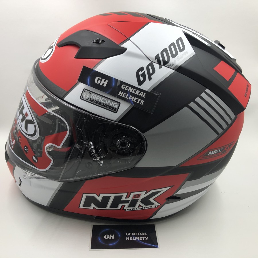 Jual Helm NHK GP 1000 GP1000 SXR Black Red Doff Hitam Merah Dop Double ...