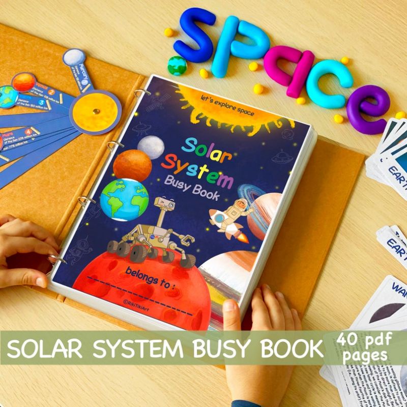 Jual Solar System Busy Book / Outer Space Learning Binder / Space Book ...
