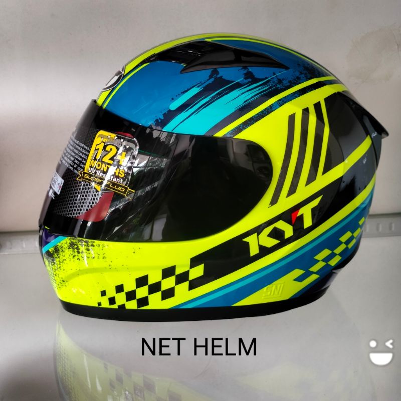 Jual HELM KYT R10 #4 YELLOW FLUO ONGKIR HANYA 2 KG | Shopee Indonesia