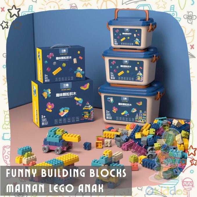 Jual Mainan Edukasi Funny Building Block Lego Plastik Mainan Lego Anak ...