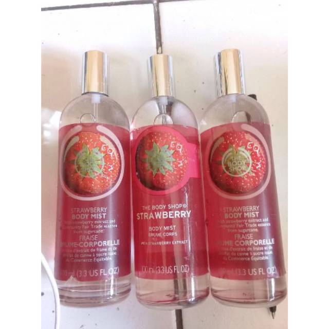 Jual Parfum Body Shop Strawberry body mist 100 ml | Shopee Indonesia
