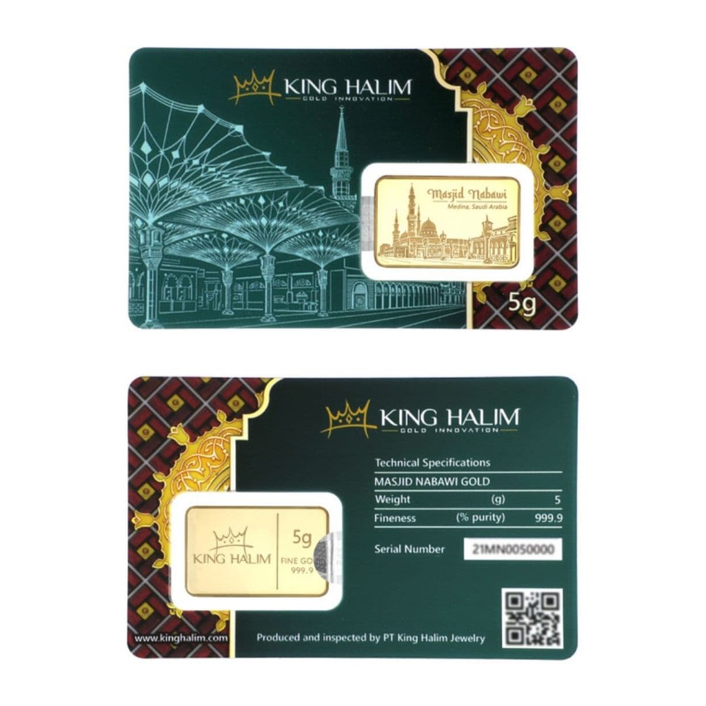 Jual LOGAM MULIA EMAS KING HALIM 5GR - MASJID NABAWI | Shopee Indonesia