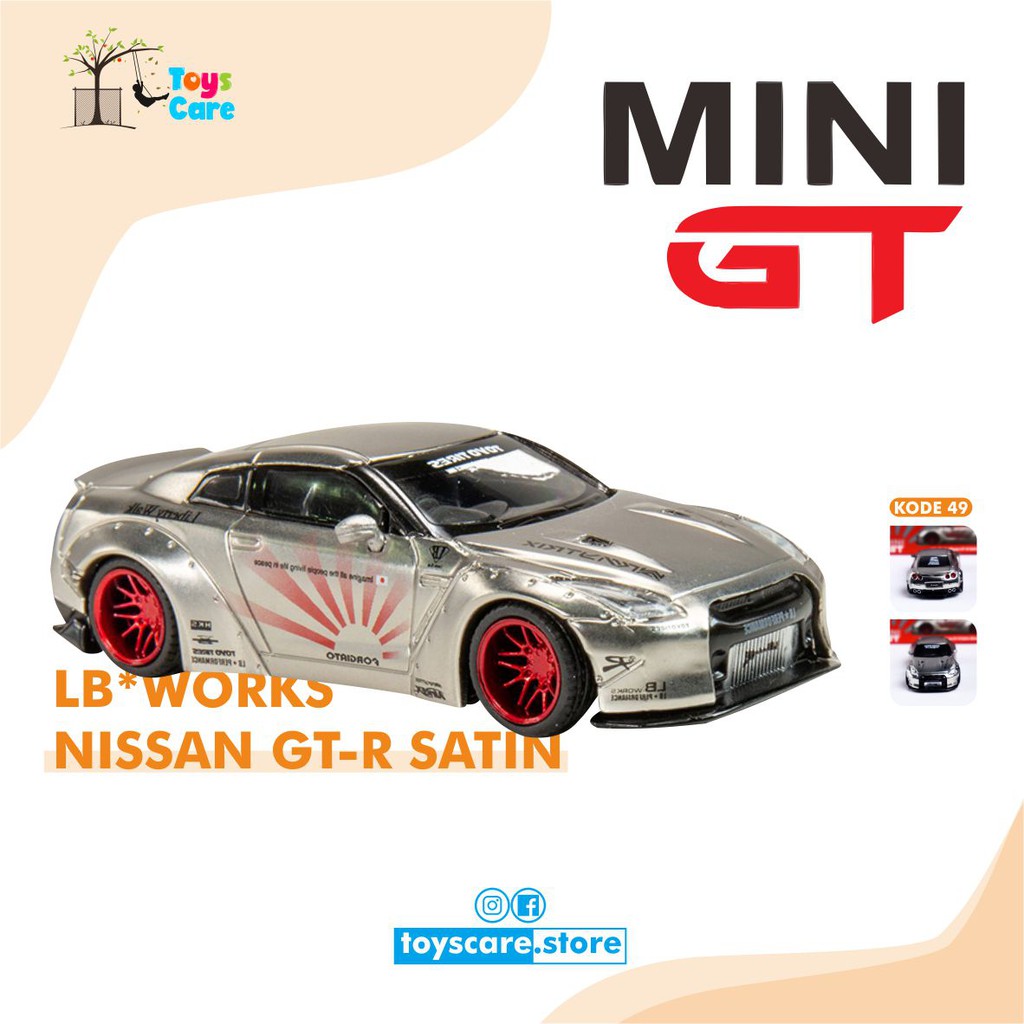 Jual MINI GT LIBERTY WALK NISSAN GT-R R35 REAR WING SATIN SILVER ...