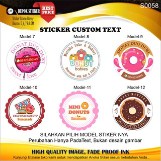 Jual Cetak Stiker label DONAT Makanan DONUT | Shopee Indonesia