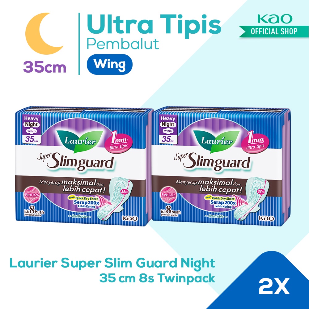 Harga Laurier Super Slimguard Night 35cm 8 pcs hari ini Jumat, 3 Mar ...