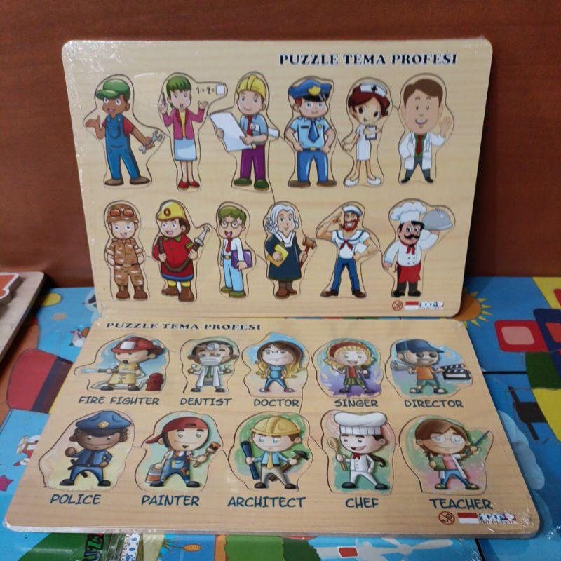 Jual mainan edukasi puzzle profesi | Shopee Indonesia