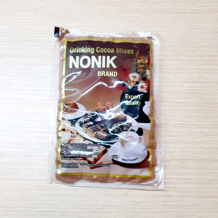 Jual COKLAT BUBUK NONIK 20gr - Cokelat Bubuk Bisa Untuk Minuman ...