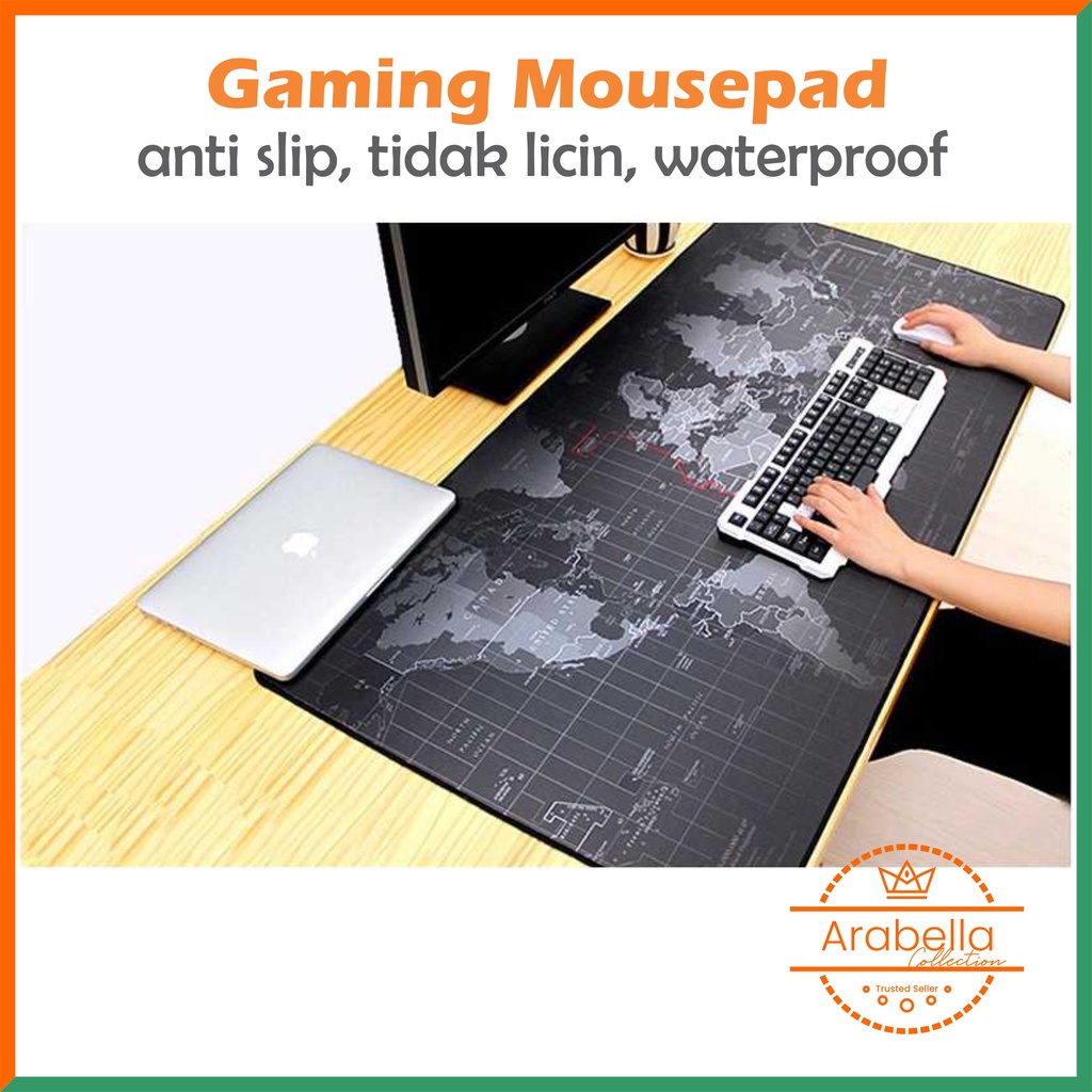 Jual Karpet Tatakan Keyboard Gaming Mouse Pad XL Desk Mat Motif Peta ...