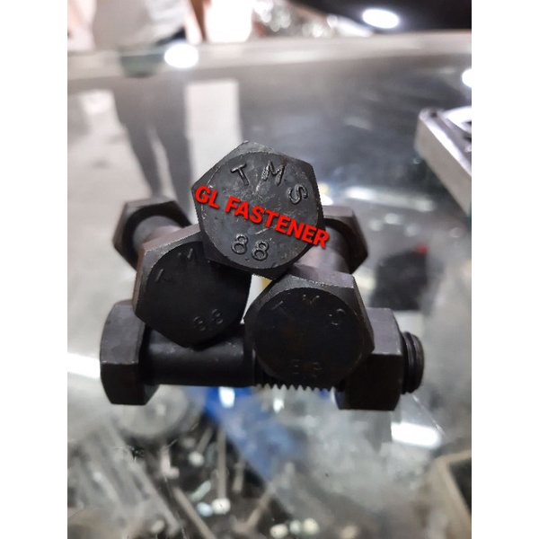 Jual Baut Mur Baja 8.8 M16 x 65 HTB Grade 8.8 Kunci 24 Half Drat P2.0 HT | Shopee Indonesia