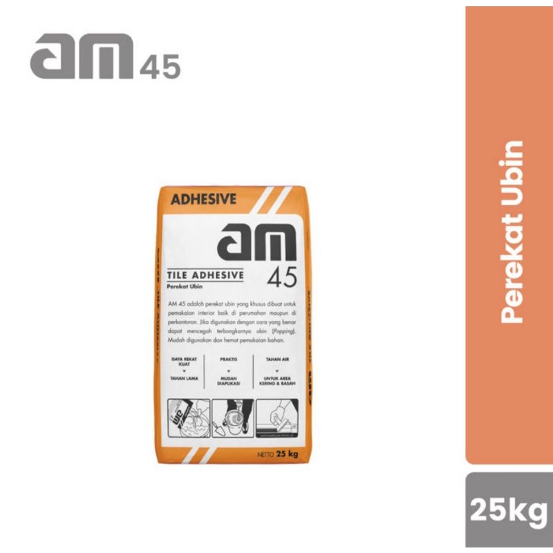 Jual Semen Perekat keramik lantai dan dinding AM 45 25KG | Shopee Indonesia