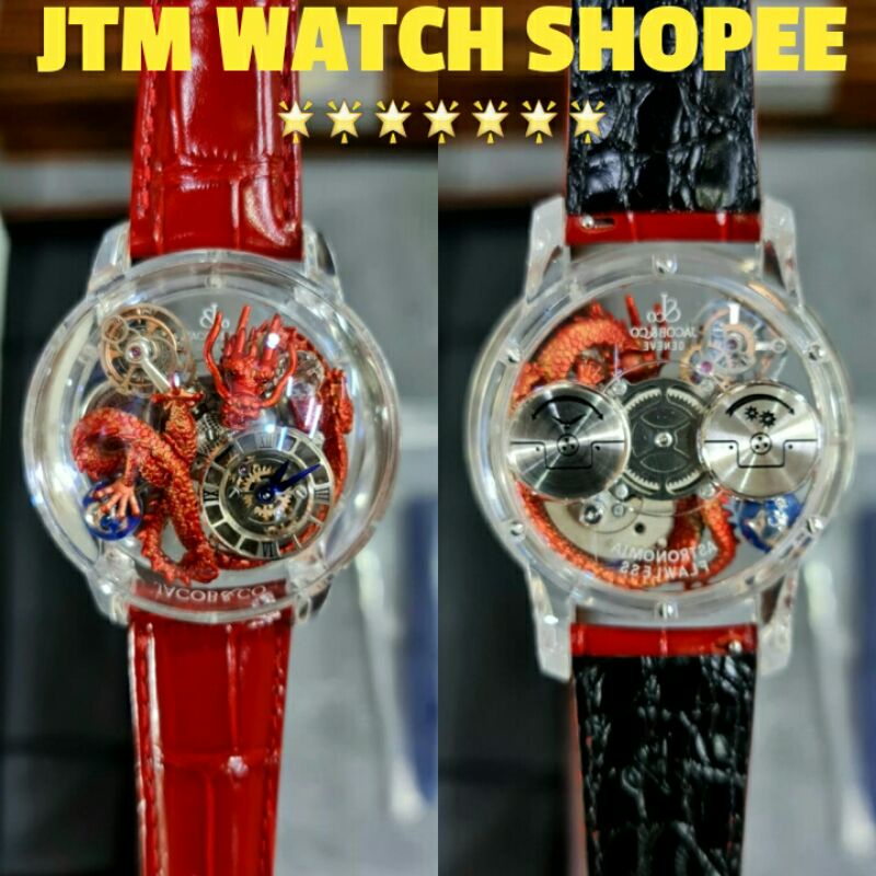 Jual JAM TANGAN PRIA JACOB & CO ASTRONOMIA DRAGON SET BOX ORIGINAL ...