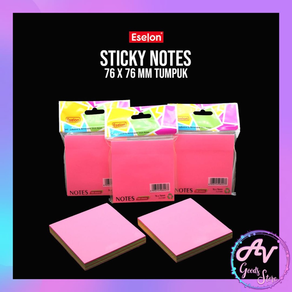 Jual STICK NOTE / PEMBATAS BUKU / STICKY NOTES ESELON MULTI WARNA ...