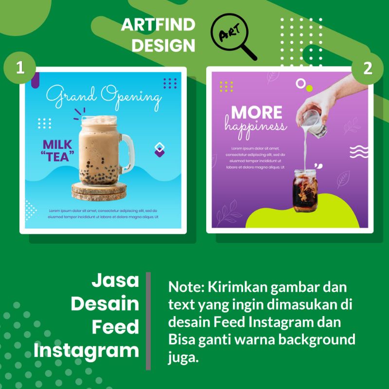Jual Jasa desain Post Konten Feed IG Instagram Satuan Murah Kekinian ...