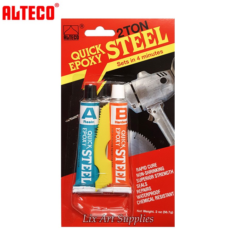 Jual Lem Alteco 2 Ton Quick Epoxy Steel Glue - 56.7 gr | Shopee Indonesia