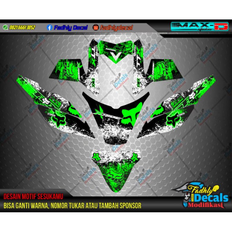 Jual Decal x ride xride hijau hitam putih keren sticker fullbody ...