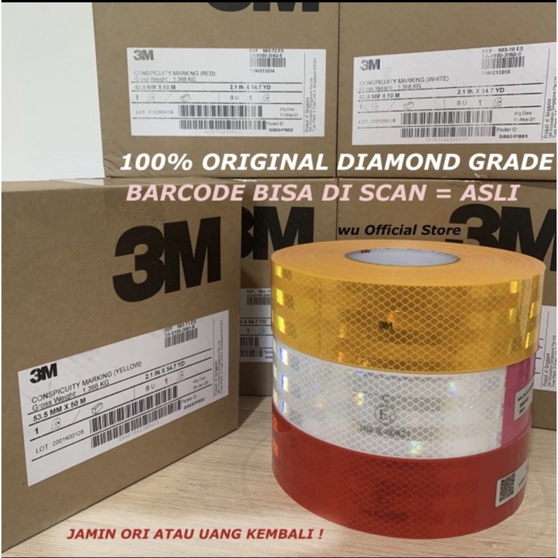 Jual Stiker Reflektor 3M Original Kir Dishub Sticker Reflektif Scotlight | Shopee Indonesia