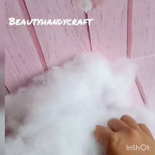 Jual Dakron [1/4 kg] silikon bahan isian boneka/ dekor awan PUTIH ...