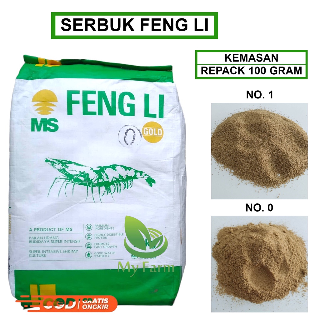 Jual Serbuk Fengli 0 1 Gold Pf 100 Kemasan Repack 100gram Tepung Udang Pakan Anak Burayak Kecil ...