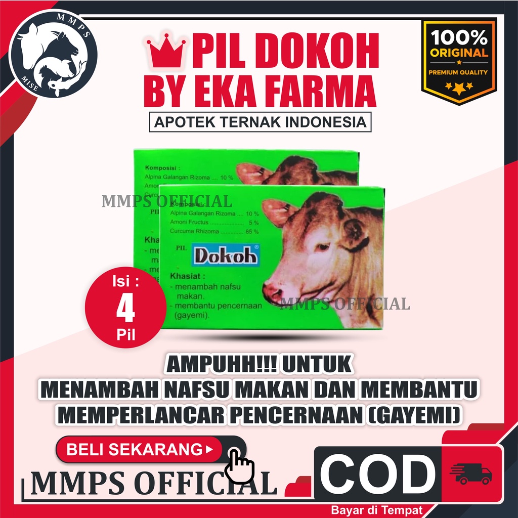 Jual Pil Dokoh Eka Farma Jamu Menambah Nafsu Makan Hewan Ternak Sapi ...