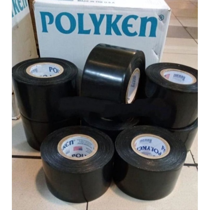 Jual Wrapping Tape Polyken Black Size 4"in x 100ft / Lakban Pipa Dalam ...