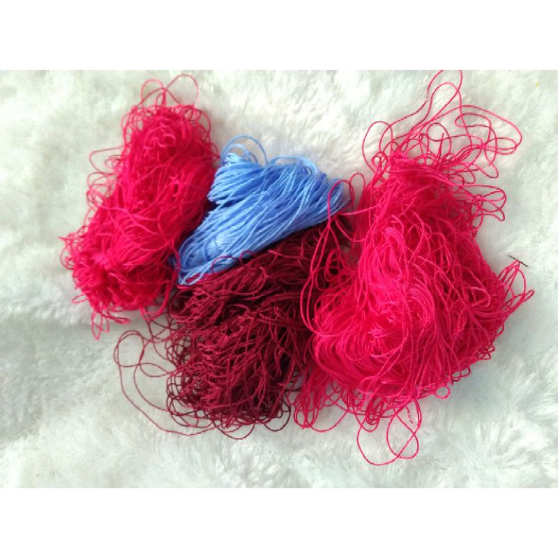 Jual Paketan Benang Nilon isi 4 Bahan Rajutan Bahan Kerajinan Bahan ...