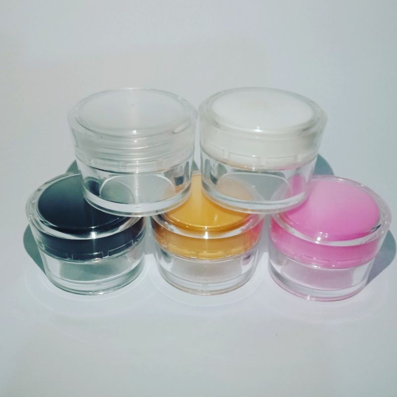 Jual Pot cream 5 gr Acrylic bulat ( putih,pink,gold,natural,hitam ...