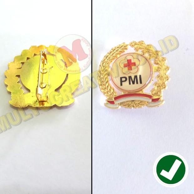 Jual 747~() Pin PMI - Palang Merah Indonesia - Emblem PMI Model Padi ...