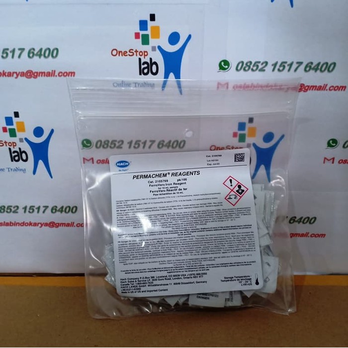 Jual HACH 21057-69 FerroVer Iron Reagent Powder Pillows 10 mL pk/100 ...