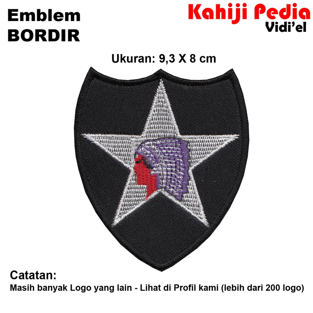 Jual Emblem bordir patch bordir badge 2nd infantry Indonesia|Shopee ...