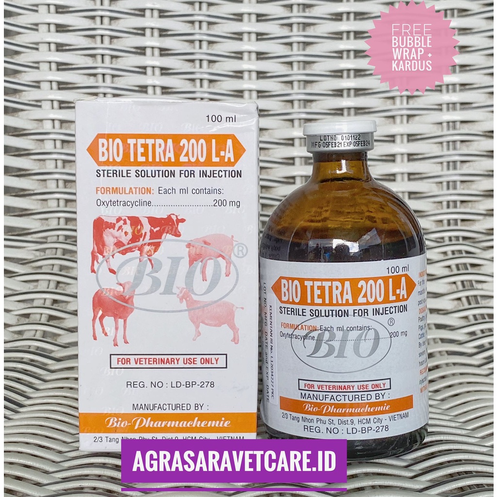 Jual BIO TETRA 200 LA inject 100 ml- OTC LA ampuh seperti oxykel ...
