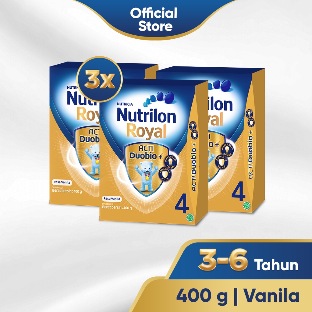 Jual Nutrilon Royal 4 Vanila Susu Pertumbuhan Bubuk 400 gr x 3 | Shopee ...