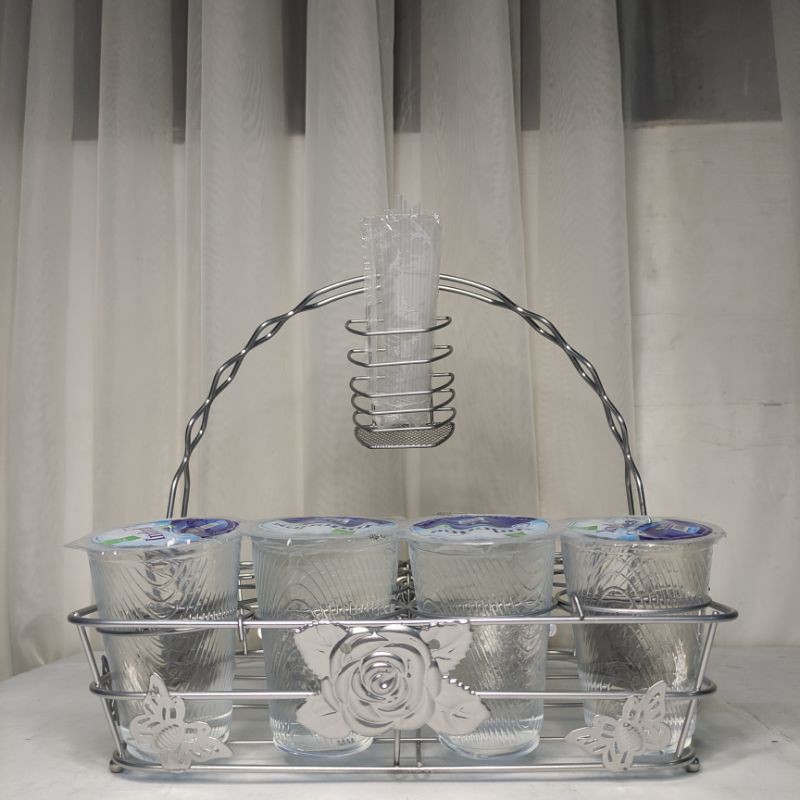 Jual Tempat aqua cup stainless, keranjang cup 16 CUP / Rak Aqua ...