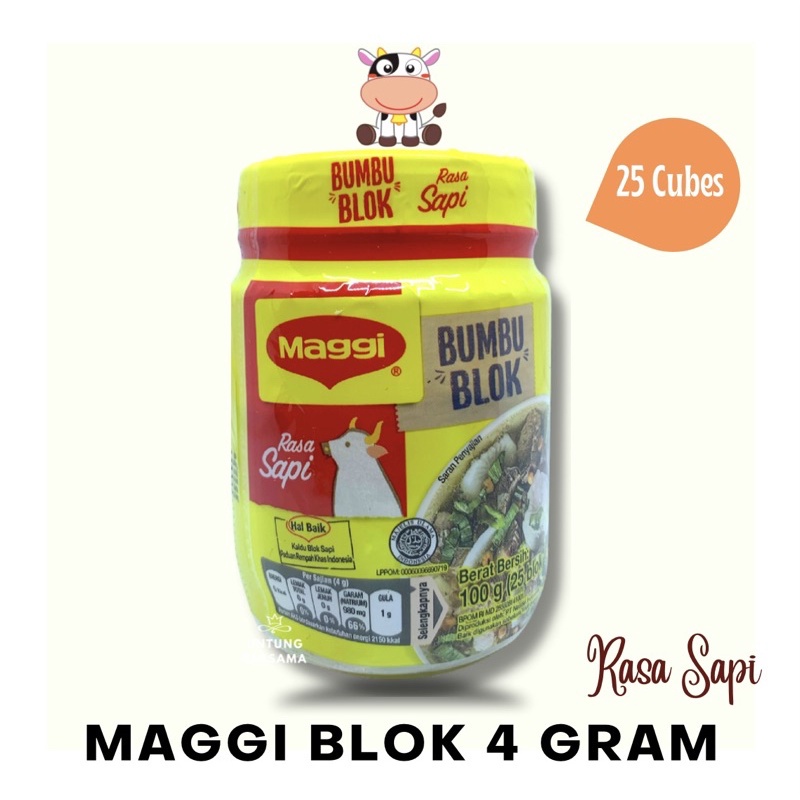 Jual MAGGI KALDU BLOK RASA SAPI 24PCS X 4GR | Shopee Indonesia