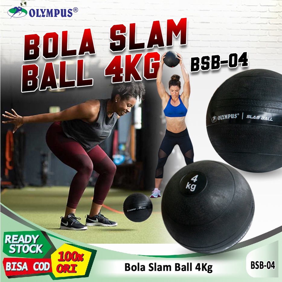 Jual Olympus Bola Slam Ball 4kg Bola Bantingan Medicine Ball Indonesia ...