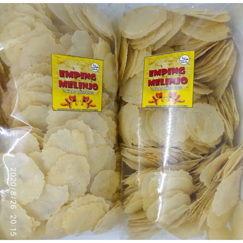 Jual Emping melinjo Original super tipis 1Kg asli Khas Limpung / emping ...