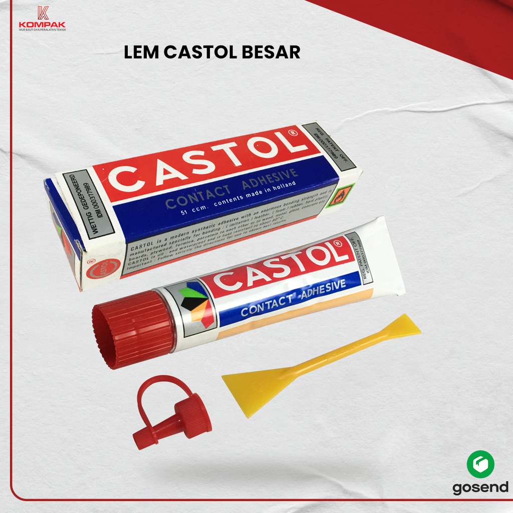 Jual Lem Castol Contact Adhesive Tube Besar 51cc Original | Shopee ...