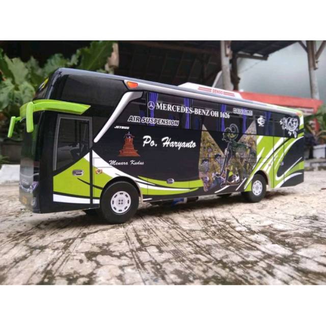 Jual Miniatur bus BESAR haryanto wayang hijau | Shopee Indonesia