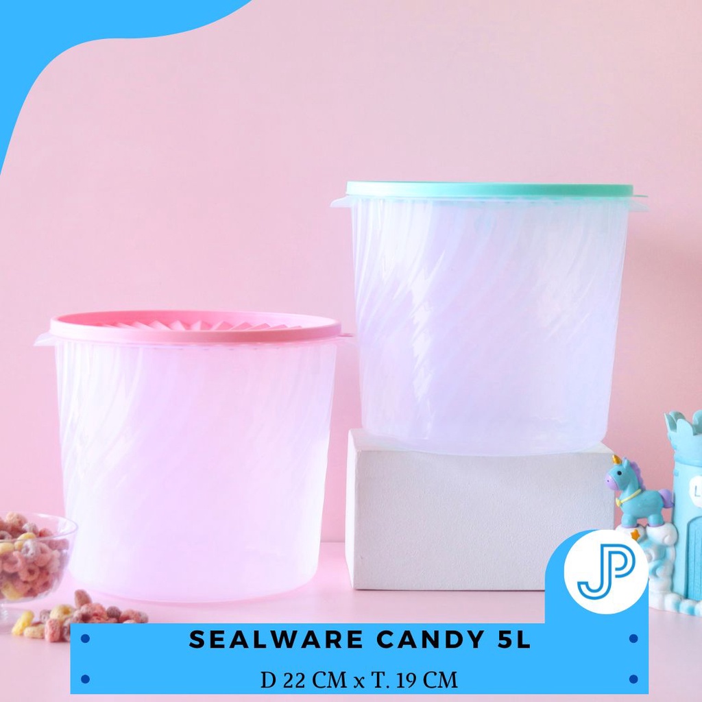 Jual [PAKET HEMAT 6PC] Sealware Premium 5L Warna Pink Hijau Pastel Candy Series /Toples 5L Kedap ...