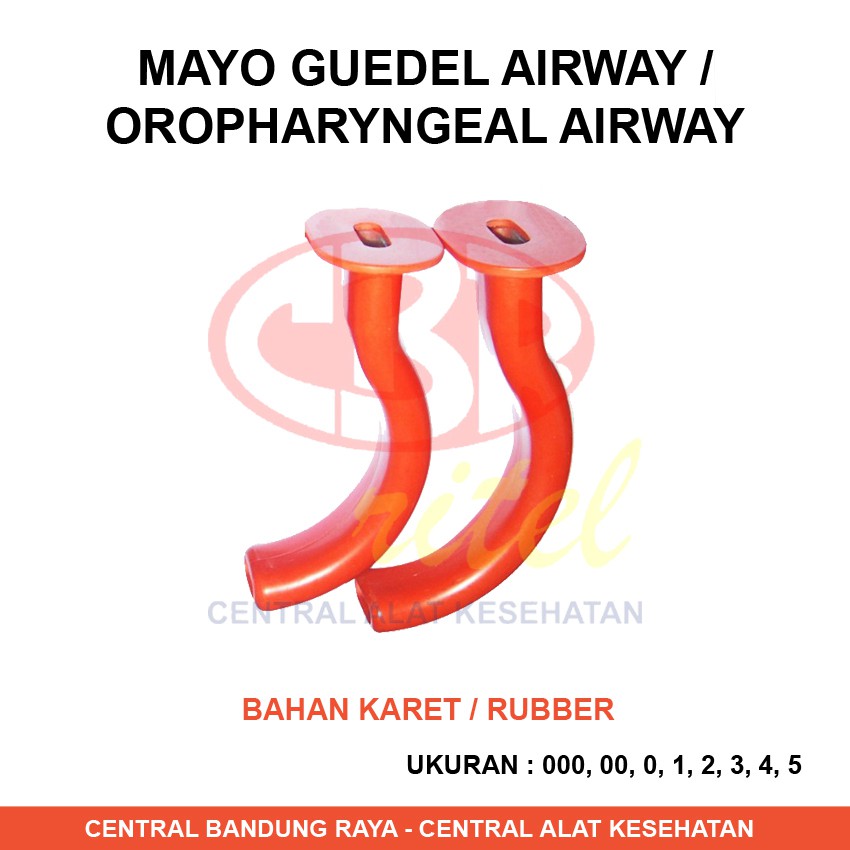 Mayo Tube Gudel / Oropharyngeal Guedel Airway Bahan Rubber | Shopee ...