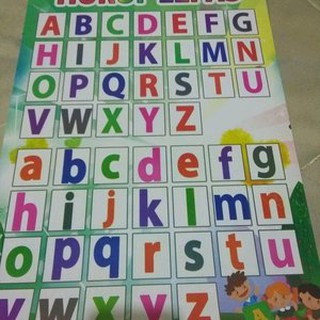 Jual Jual Poster Abjad Belajar Membaca ABCD Huruf Kapital dan Huruf ...