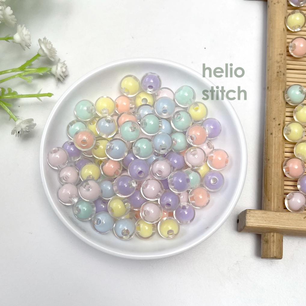 Jual 10 gr Manik-manik isi warna Inside Color Beads - BULAT 8 mm ...