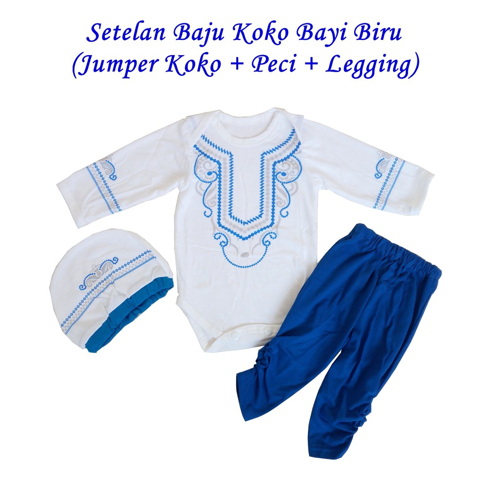 Jual Setelan Baju Jumper Koko Bayi + Legging + Peci / Set Baju Muslim ... Jual Setelan Baju Jumper Koko Bayi + Legging + Peci / Set Baju Muslim ...