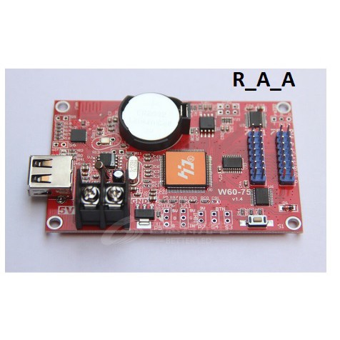 Controller running text WIFI+USB HUB75 RGB LED HD-W60-75 full colour ...