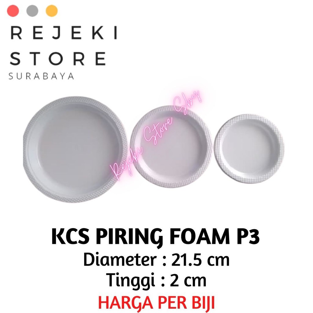 Jual PIRING FOAM BESAR P1 KCS DIAMETER 21,5 CM TINGGI 2 CM / STYROFOAM ...