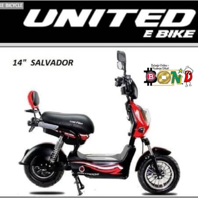 Jual United Sepeda Listrik E Bike type Salvador Premium series Garansi ...