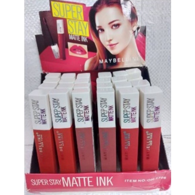 Jual MAYBELLINE LIP CREAM BARCODE PERBOX - MAYBELINE SUPERSTAY MATTE ...