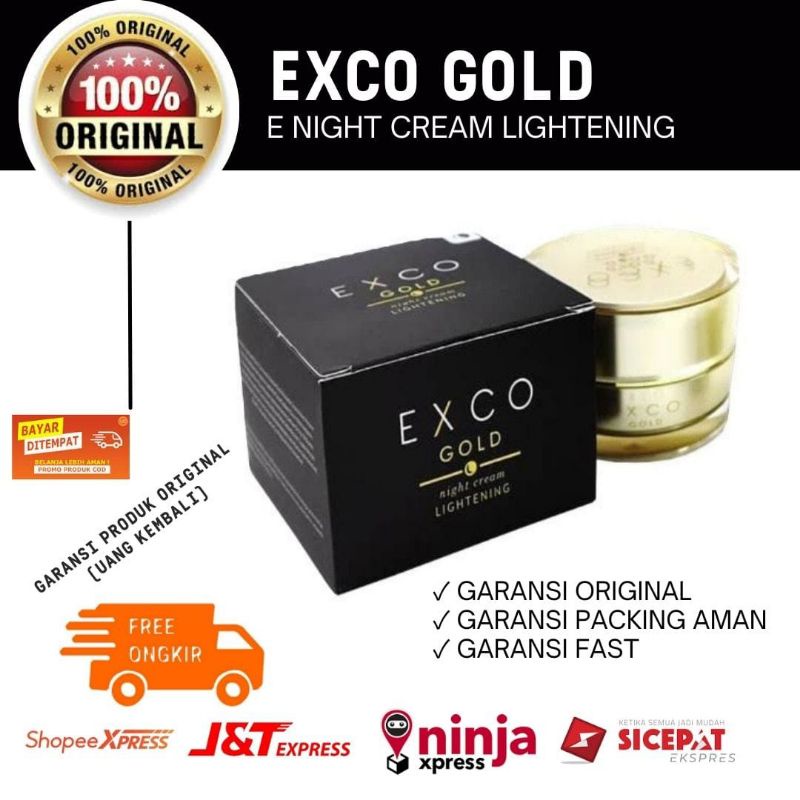 Jual EXCO GOLD E Night Cream Lightening Jaminan ORIGINAL | Shopee Indonesia