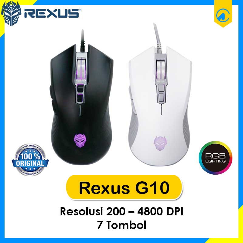 Jual Rexus G10 Xierra 4800dpi Gaming Mouse | Shopee Indonesia