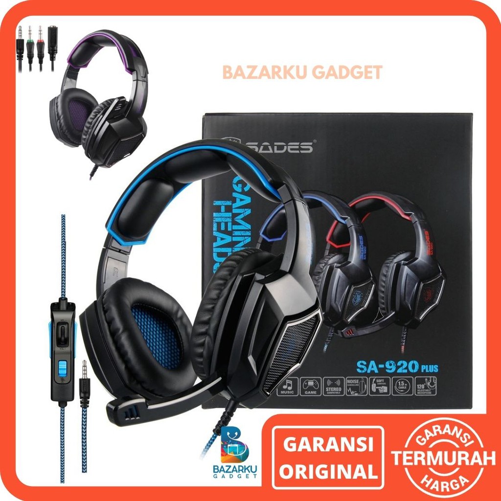Jual Headphone SADES SA 920 Plus PC Gaming Headset Gaming Headphone Gaming Earphone Gaming ...