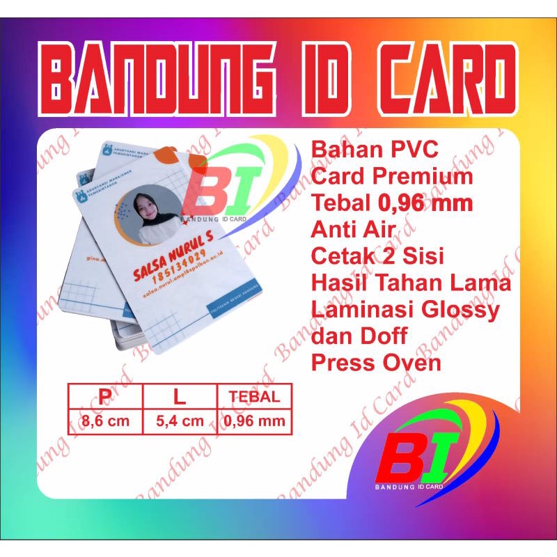 Jual CETAK ID CARD PVC KETEBALAN 0,9mm Custome/ID CARD MEMBER,KARTU ...